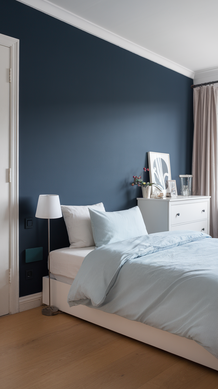 27 Dark Blue Bedroom Ideas » Mattress Vela