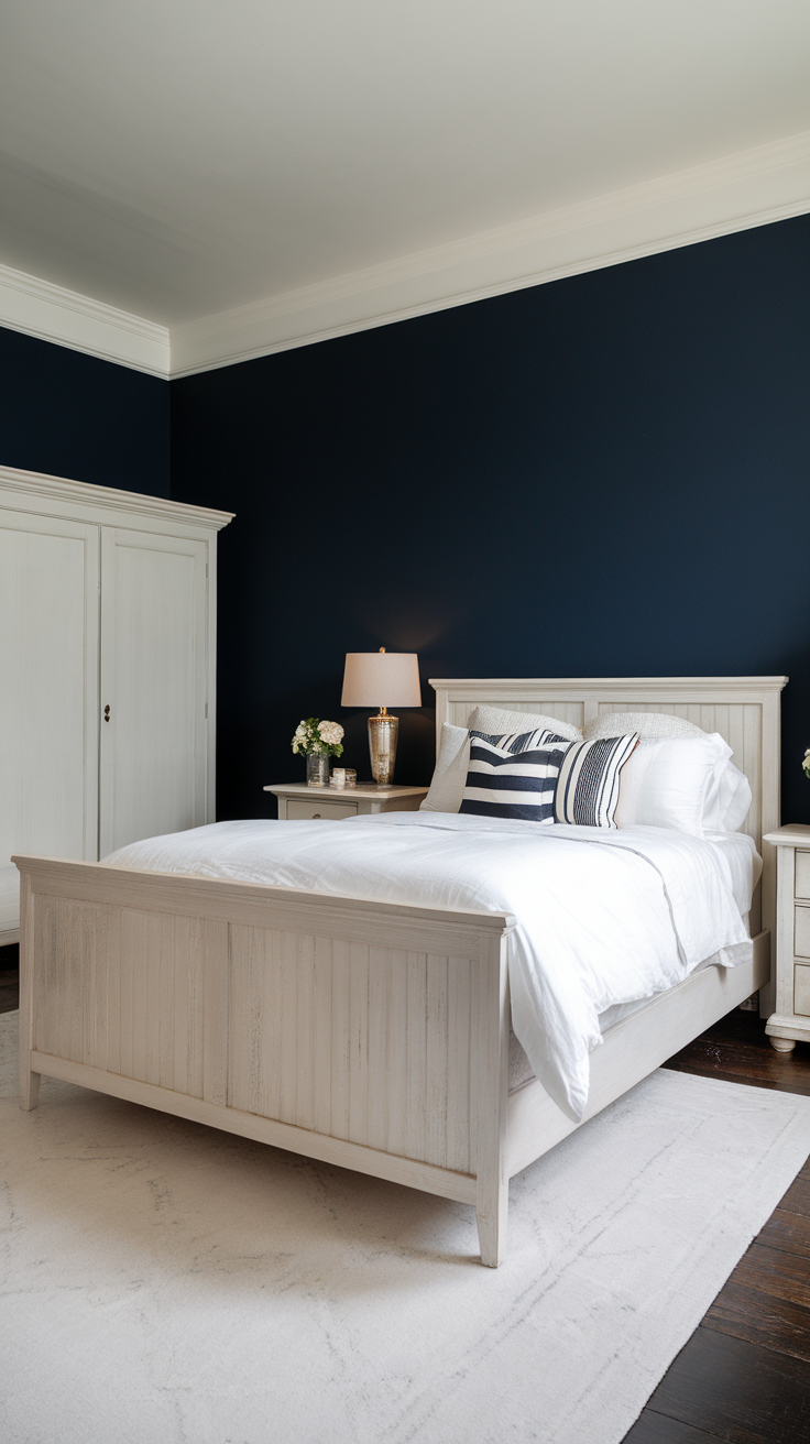 27 Dark Blue Bedroom Ideas » Mattress Vela
