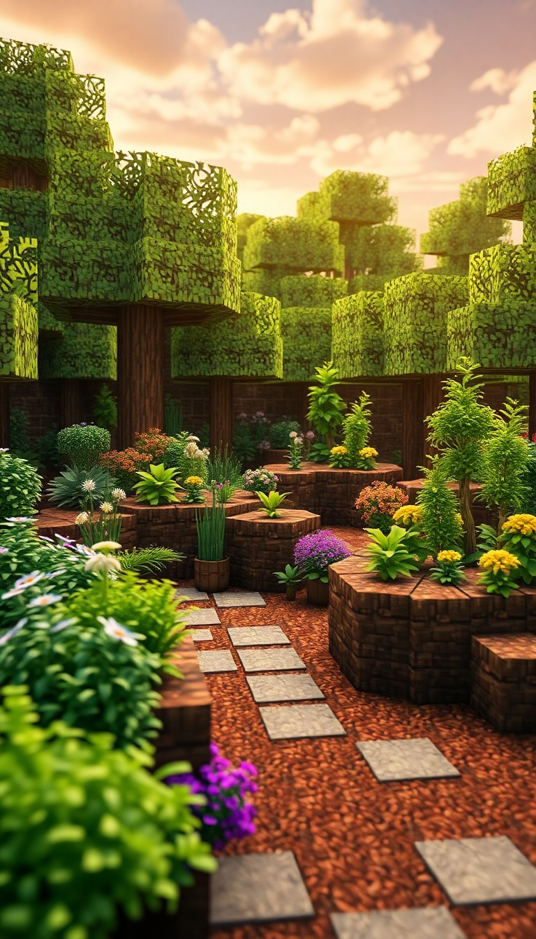 21 Minecraft Garden Ideas That Will Make Your Base Bloom » Mattress Vela